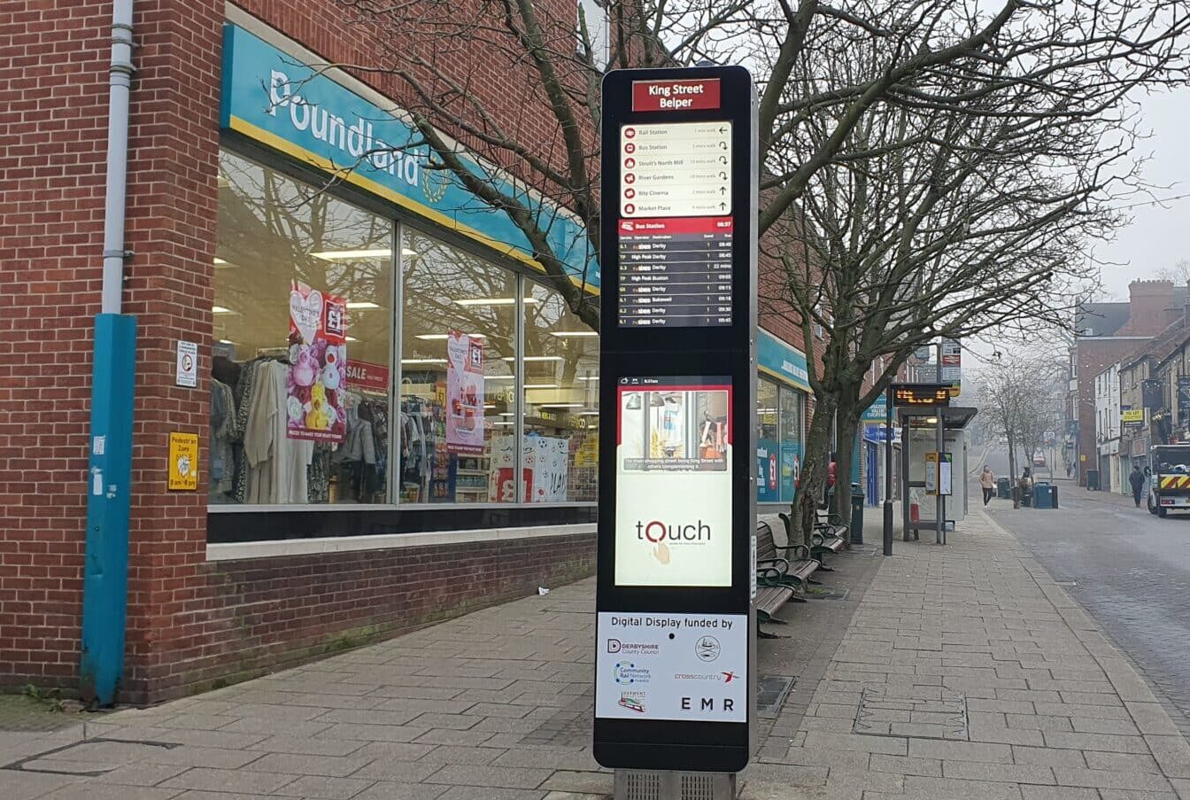 Public transport digital displays prove popular | Derwent Valley CRP